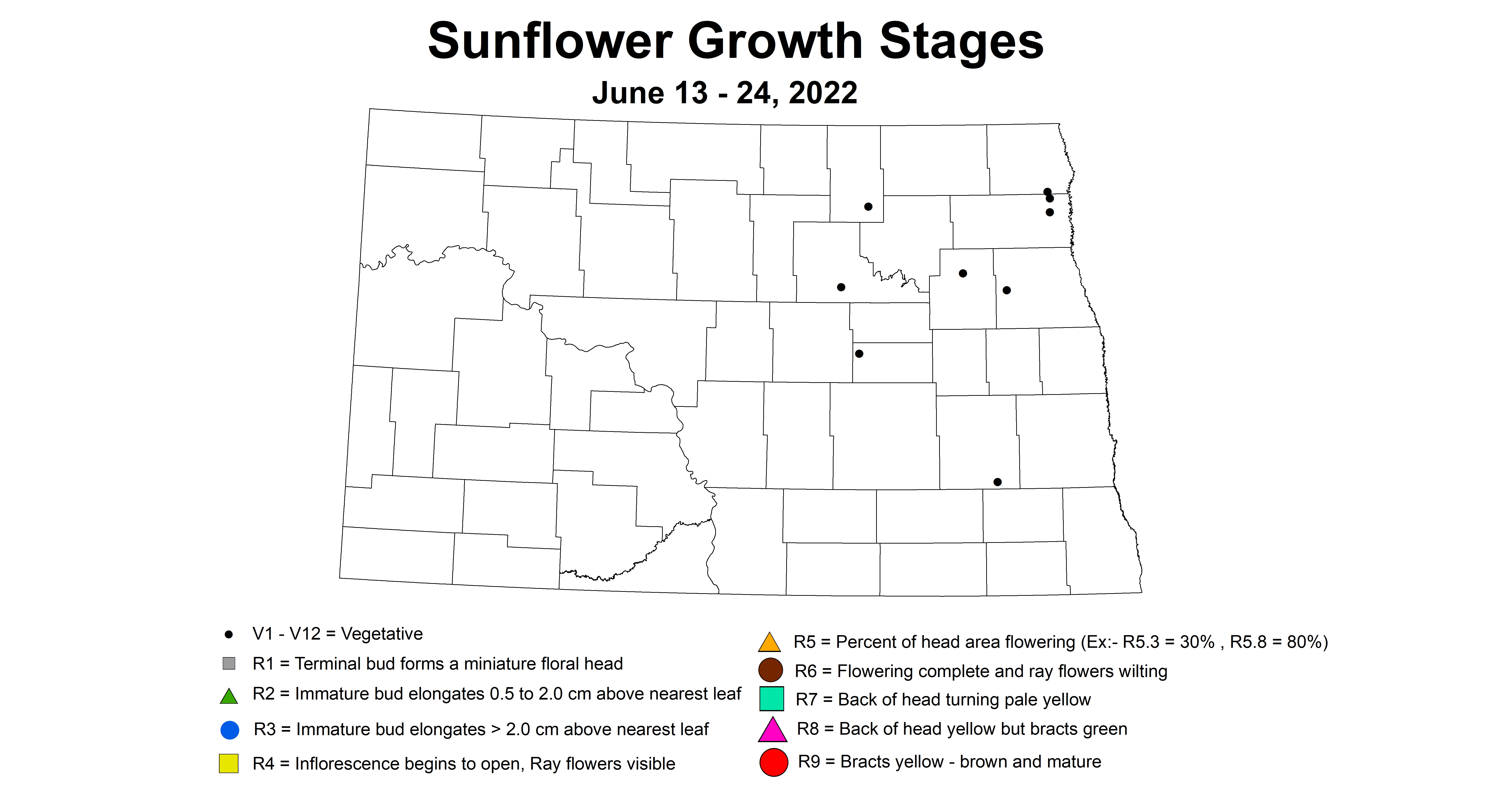 Sunflower - IPM Crop Survey Maps | NDSU Agriculture and Extension